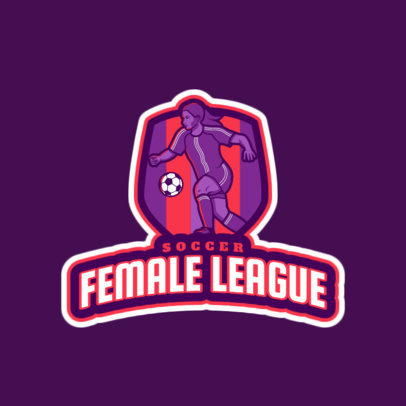 Placeit - Logo Maker for a Female Football Soccer League