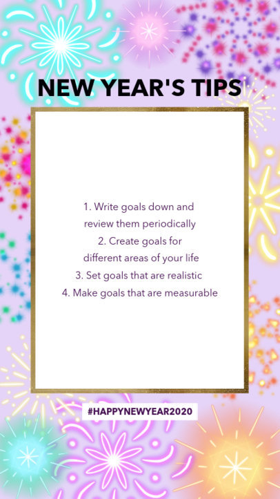 Placeit - Instagram Story Template for New Year Tips Featuring ...