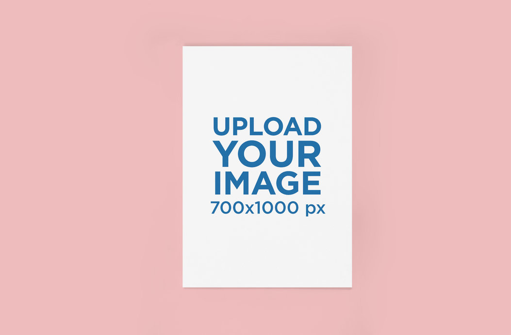 Placeit - Minimal Poster Mockup Featuring a Solid Color Backdrop