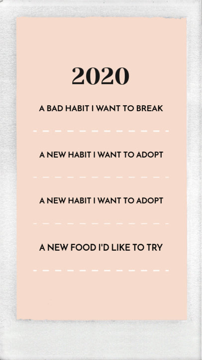 Placeit - Instagram Story Template to Write Your Goals for the Upcoming ...