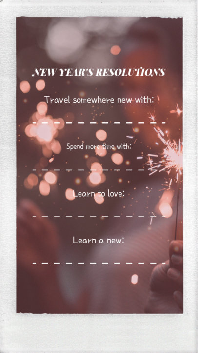Placeit - New Year Instagram Story Template for Next Year Resolutions