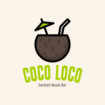 Placeit - Simple Logo Generator for a Cocktail Beach Bar