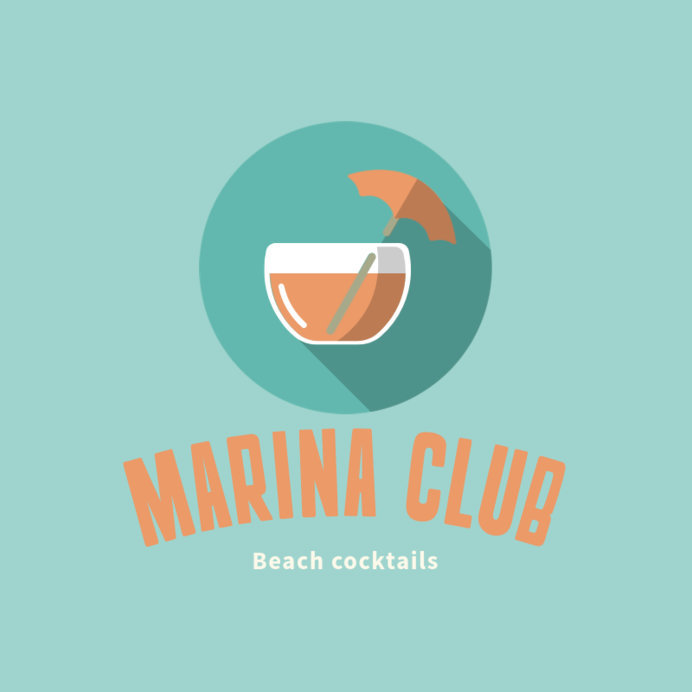 Placeit - Cocktail Bar Logo Generator for a Beach Club