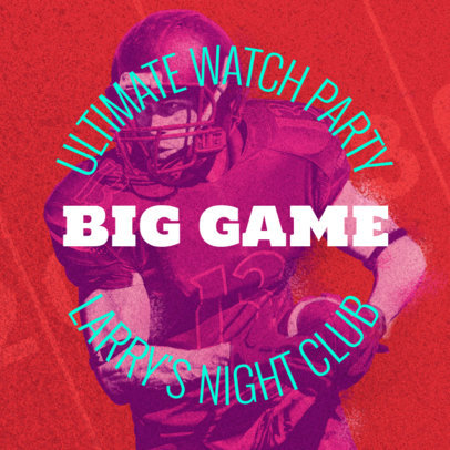 Placeit - Social Media Post Template for a Big Game Watch Party