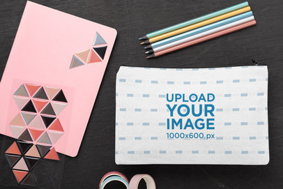 Placeit - Mockup of a Pouch by Some School Supplies