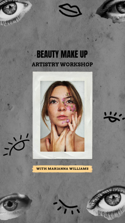 Placeit - Beauty Instagram Story Creator for a Make Up Workshop