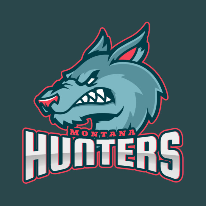 Placeit - Logo Maker for a Sports Team with a Wolf Showing Its Fangs