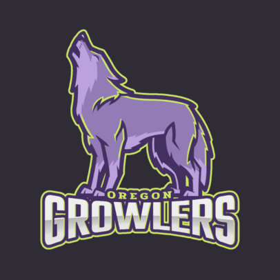 Placeit - Sports Team Logo Maker with a Howling Wolf
