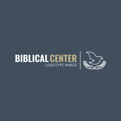 Placeit - Church Logo Maker for a Biblical Center with Institutional Style