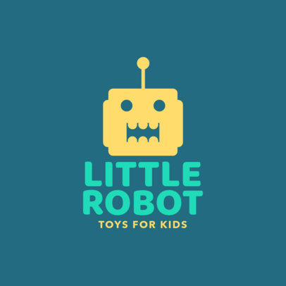 Placeit - Kid's Toys Logo Design Maker with a Robot Clipart