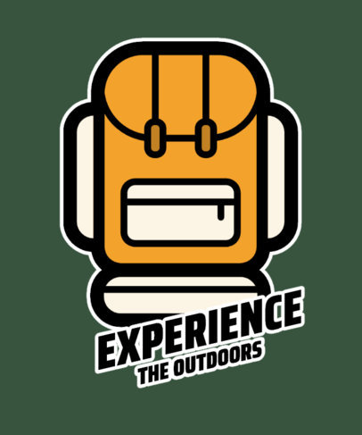 Placeit - T-Shirt Design Template for Outdoor Activities Enthusiasts ...