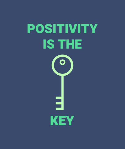 Placeit - T-Shirt Design Template with a Positive Message