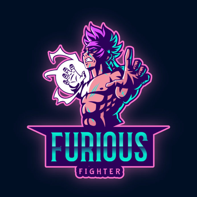Placeit - Gaming Logo Creator with an Anime Fighter Character