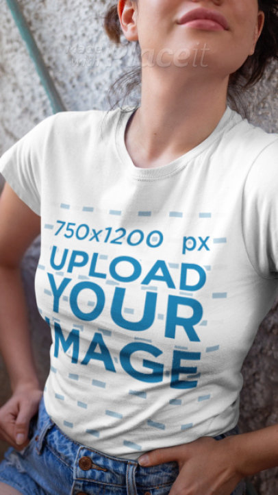 Placeit - Stop Motion T-Shirt Video of a Woman Posing for the Camera
