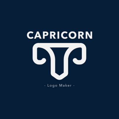 Placeit - Zodiac Logo Design Template Featuring an Capricorn Sign Icon