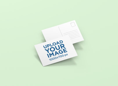 Placeit - Front and Back View Mockup of a Postcard