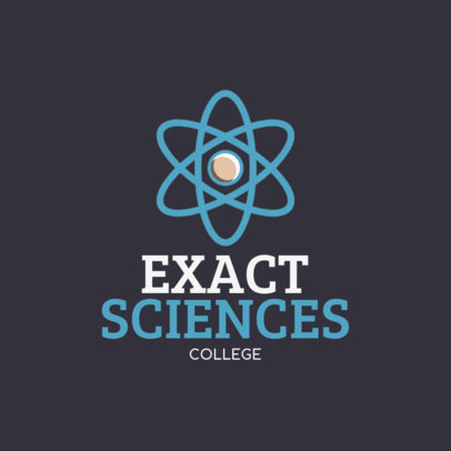 Placeit - Education Logo Design Maker with a Science Themed Icon