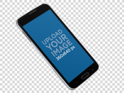 Placeit - Mockup of a Samsung Galaxy in Vertical Position