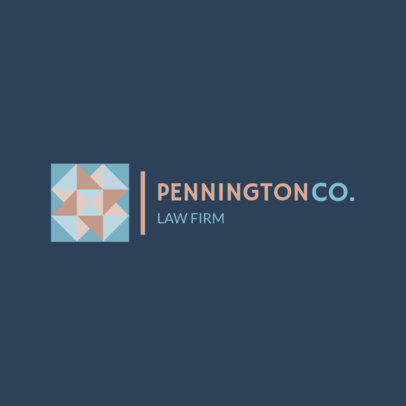 Placeit - Law Firm Logo Maker with a Geometric Pattern Icon