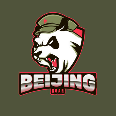 Placeit - Gaming Logo Maker Featuring an Aggressive Panda Graphic