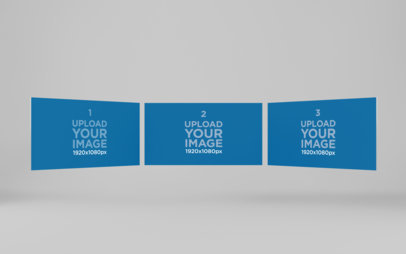 Placeit - Website Screen Mockup Featuring Three Screens Floating in a ...