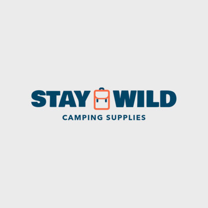 Placeit - Camping Supplies Logo Generator Featuring a Backpack Icon