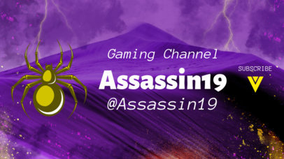 Placeit - YouTube Banner Template Featuring a Spider Clipart in ...