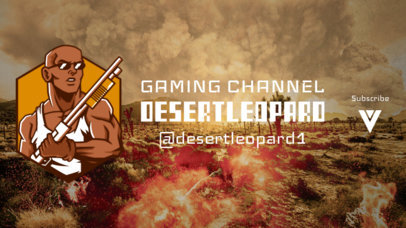 Placeit - YouTube Banner Maker with a Shotgun-Holding PUBG-Inspired ...
