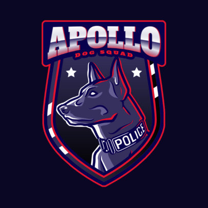 Placeit - Gaming Logo Maker Featuring a Dog Police Unit Clipart