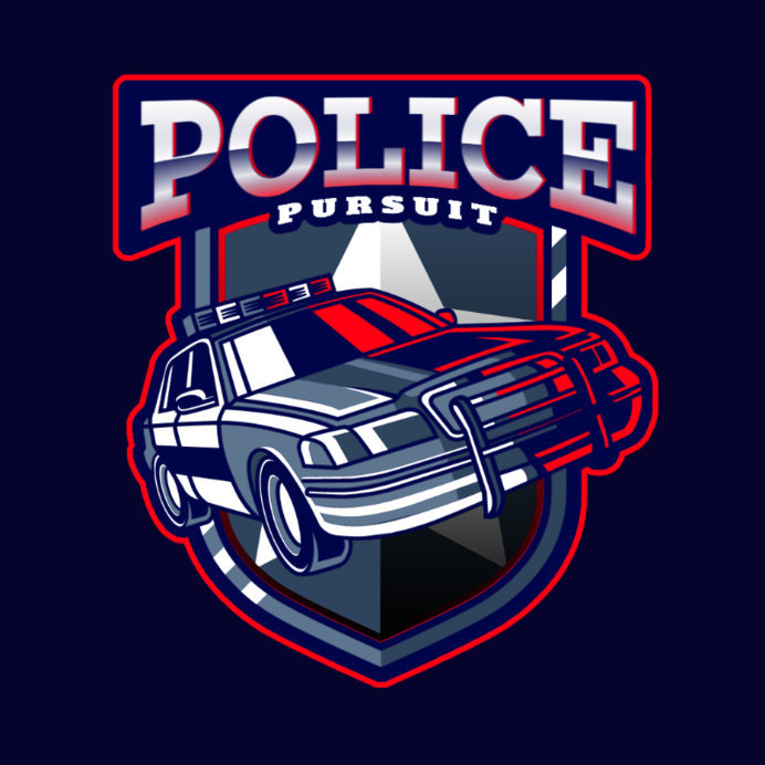 Placeit - Action Gaming Logo Maker with a Police Car Illustration