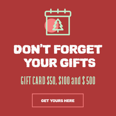 Placeit - Banner Design Template for a Christmas Gift Card Promo