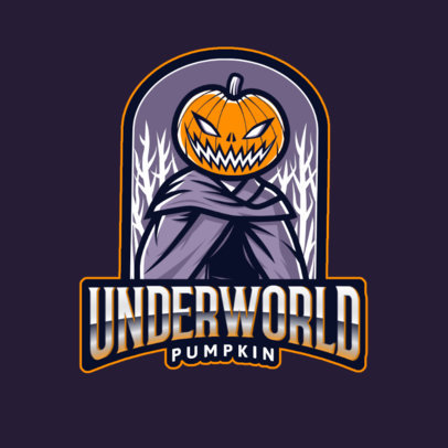 Placeit - Logo Design Maker for a Horror Theme with a Spooky Pumpkin ...