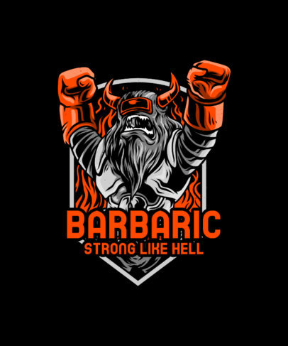 Placeit - Illustrated T-Shirt Design Template Featuring a Strong Beast ...