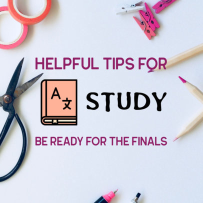 Placeit - Pinterest Banner Creator with a Back to School Theme