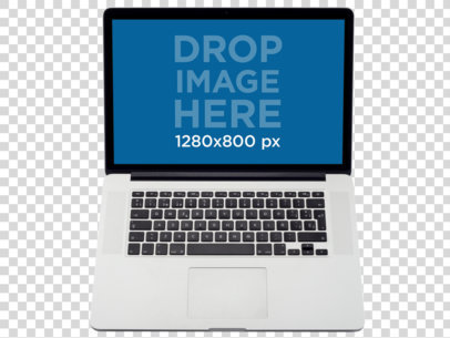 Placeit - Top Shot MacBook Mockup Over a Transparent Background