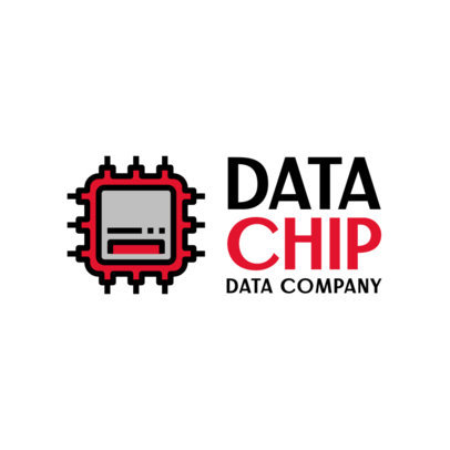 Placeit - Data Company Logo Creator with a Computer Chip Icon