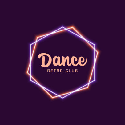 Placeit - Online Logo Maker for a Retro Dance Club With Neon Frames