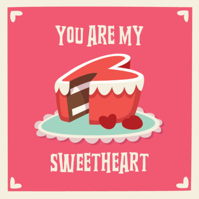 Placeit - Illustrated Instagram Post Creator for Valentine's Day