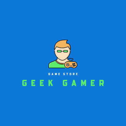 Placeit - Gaming Logo Template Featuring a Geek Graphic