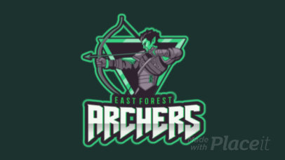 Placeit - Gaming Logo Maker Featuring a Cool Animated Archer Clipart