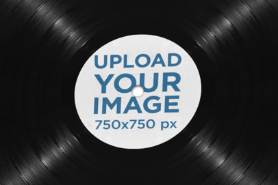 Placeit - Closeup Mockup of a Vinyl Record