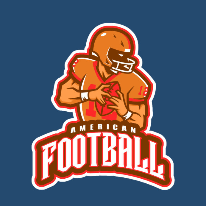 Placeit - Sports Logo Maker with a Strong Football Player Icon 29k-2862