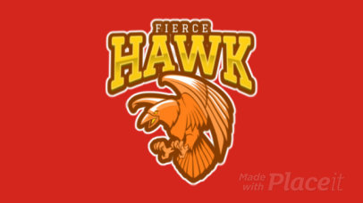 Placeit - Animated Sports Logo Creator with a Fierce Hawk Mascot