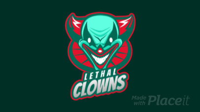Placeit - Animated Logo Maker for Gaming Teams Featuring an Evil Clown ...