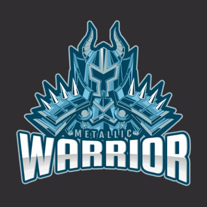 Placeit - Gaming Logo Template Featuring a Medieval Warrior in a Metal ...