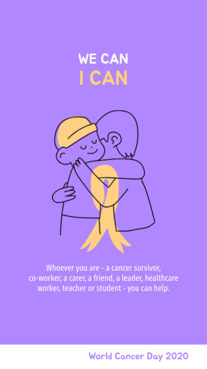 Placeit - Positive Instagram Story Template for a Cancer Awareness Post