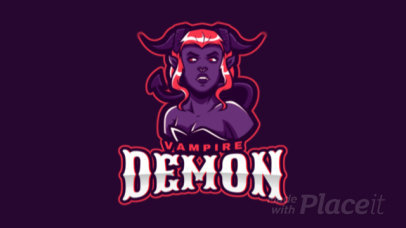Placeit - Animated Gaming Logo Template Featuring a Female Demon ...