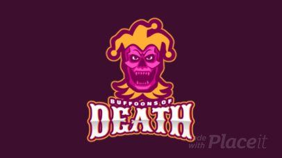 Placeit - Creepy Logo Template with an Animated Buffoon Skull Clipart