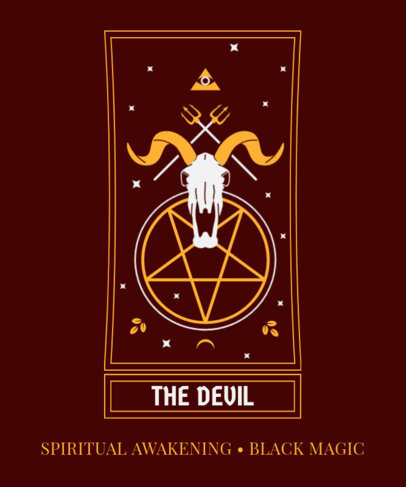 Placeit - T-Shirt Design Generator with a Black Magic Theme