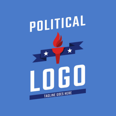 Placeit - Political Logo Template Featuring a Torch Graphic